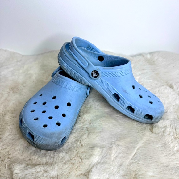 CROCS | Shoes | Crocs Classic Light Blue Clogs Sandals W 9 M 7 | Poshmark
